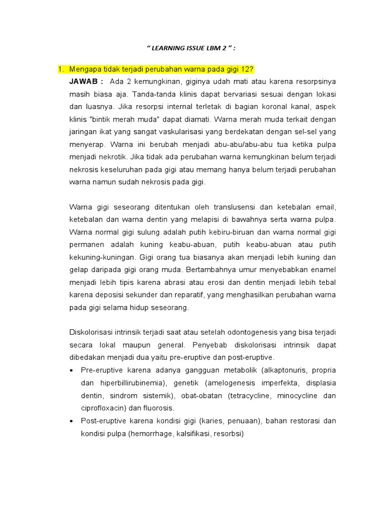 Learning Issue LBM 2 4.1 Surya | PDF