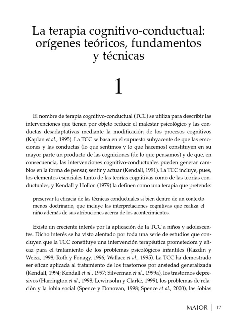 Fundamentos TCC | PDF | Terapia de conducta cognitiva | Terapia ...