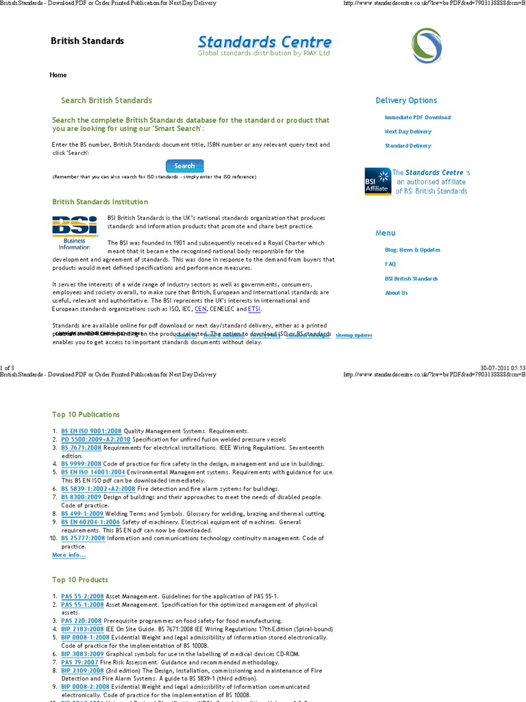 British Standards - Download PDF or Order Printed Publication For Next ...