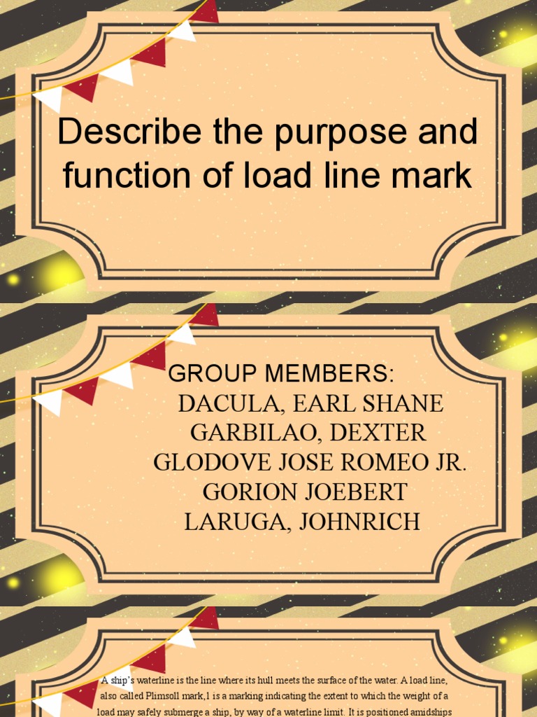 Describe The Purpose and Function of Load Line Mark | PDF | Ships ...