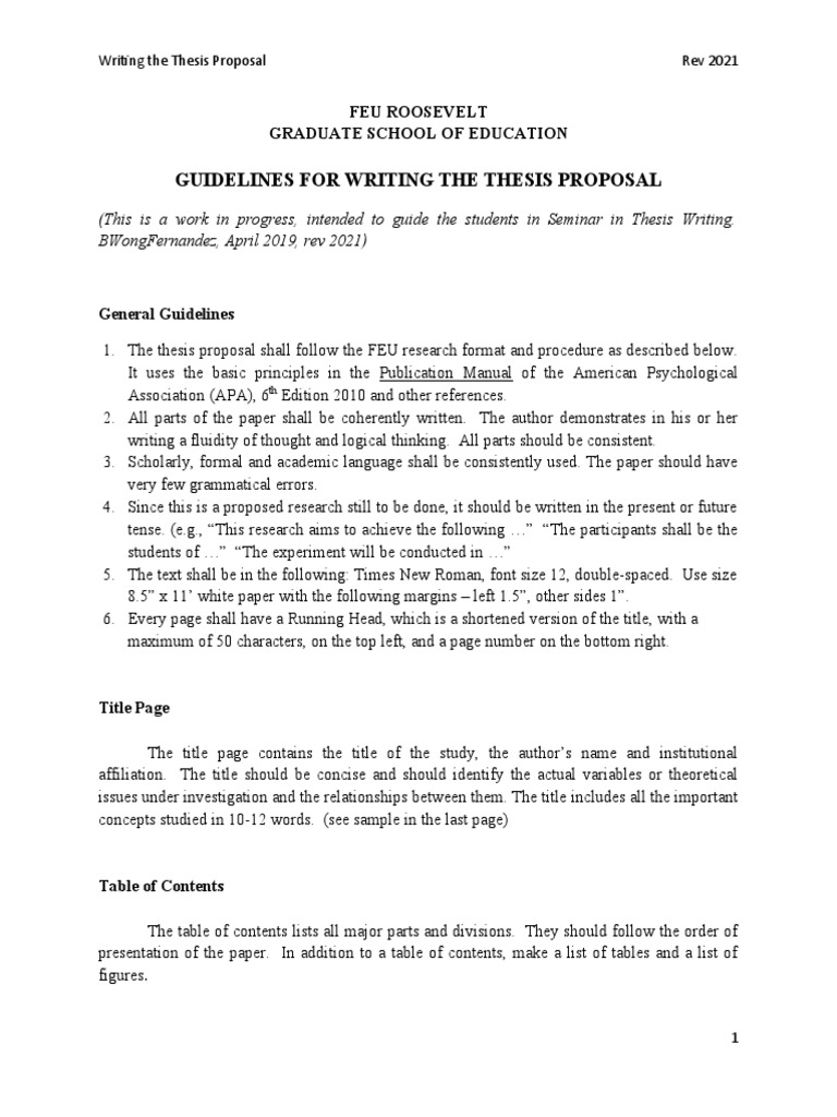Thesis Proposal Writing Guidelines | PDF | Qualitative Research | Theory