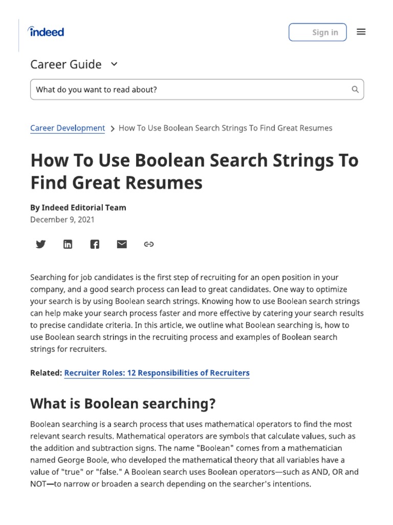 Boolean Search Strings | PDF