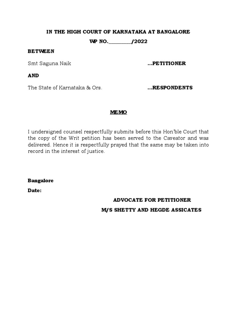 Memo of Service | PDF