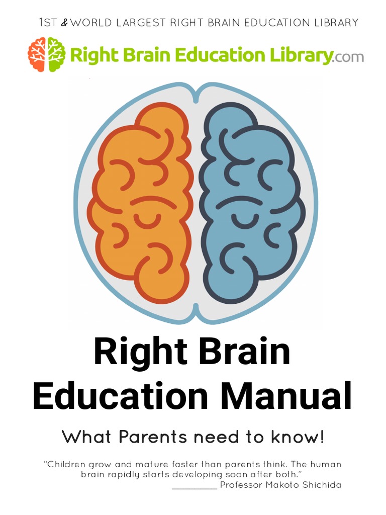 Right Brain Education Manual | Download Free PDF | Imagination | Flashcard