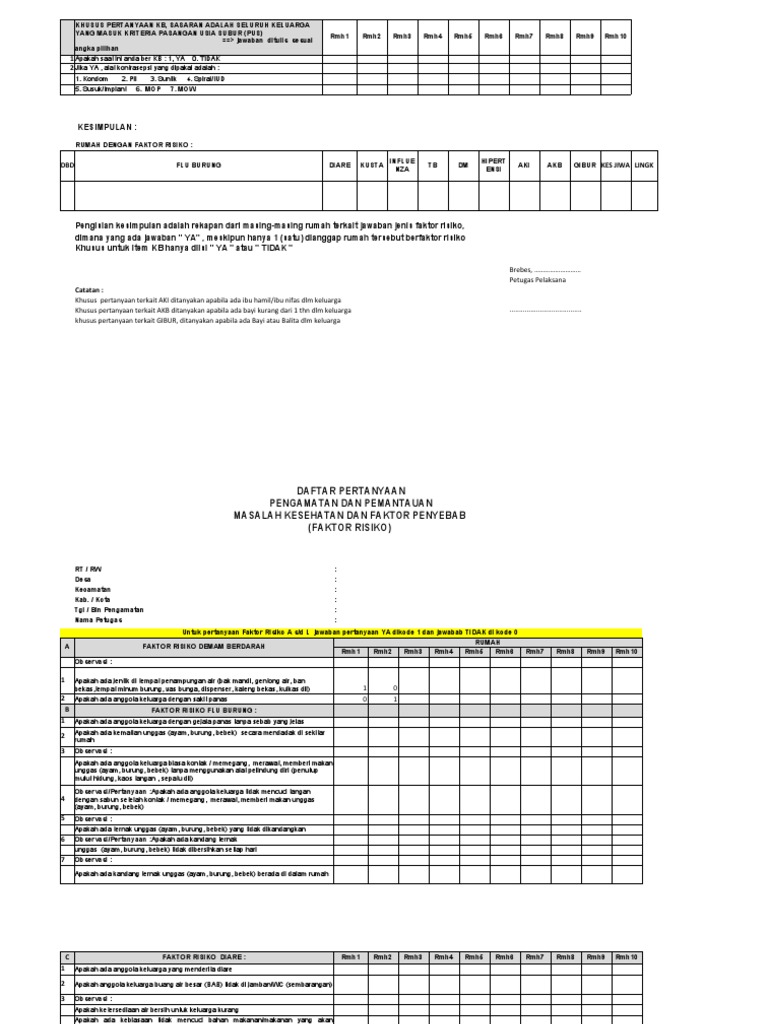 Form Pertanyaan SMD | PDF