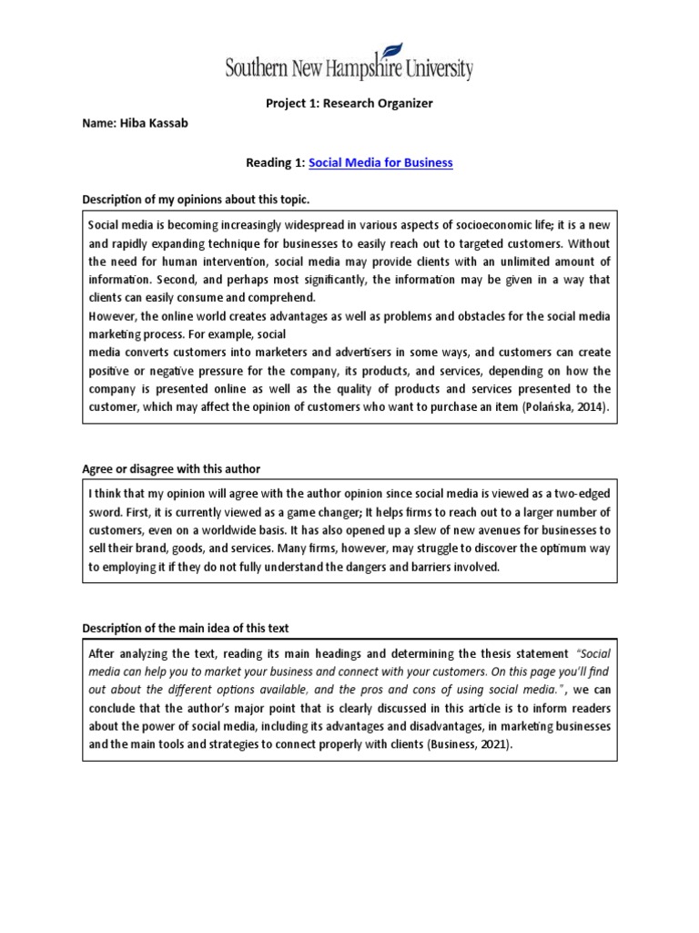 Project 1 - Research Organizer | PDF | Social Media | Popular Culture ...