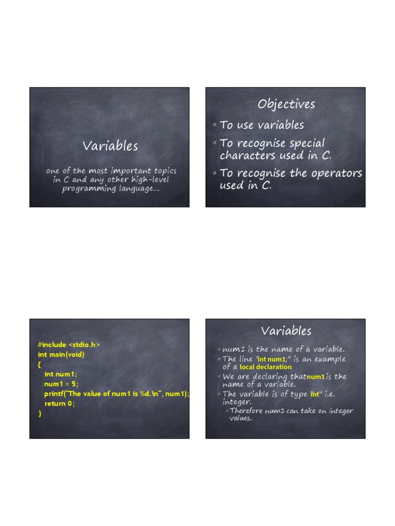 Prog4 Variables Constants And Operators Pdf Data Type Integer Computer Science