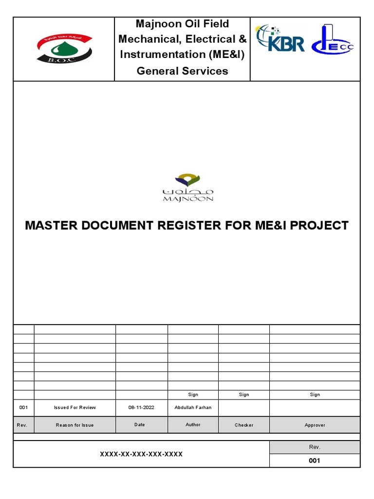 ME&I Project Document Register | PDF | Welding | Construction