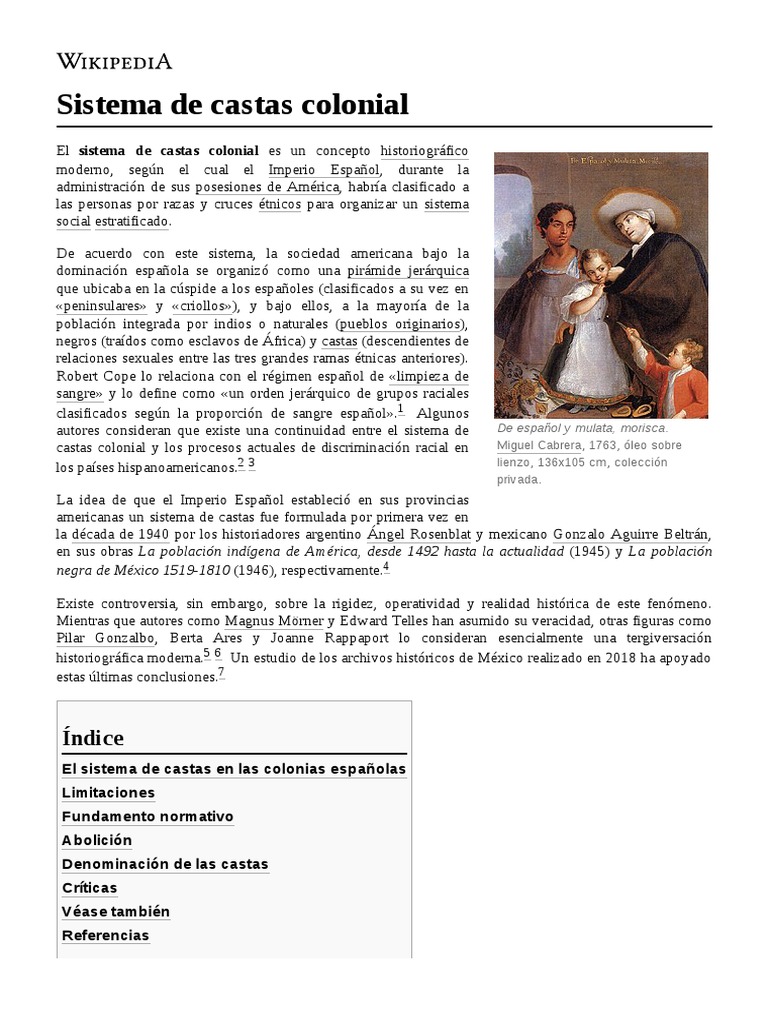 Sistema_de_castas_colonial | PDF