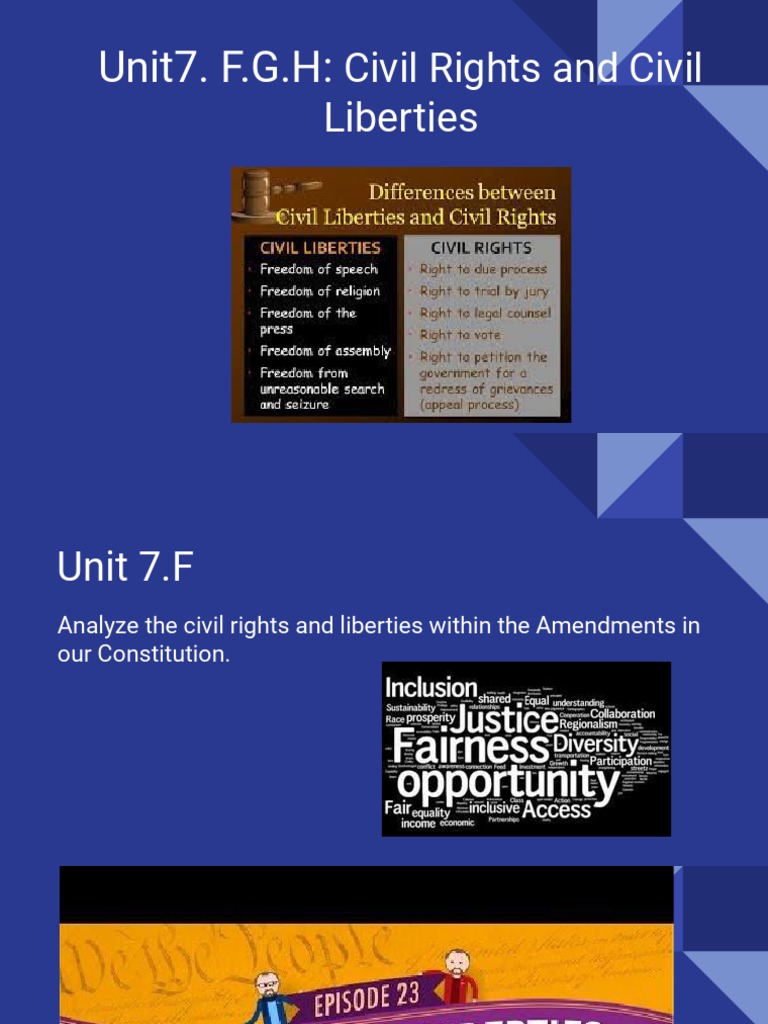 Unit 7 Civil Rights Civil Liberties | PDF | Fourteenth Amendment To The ...