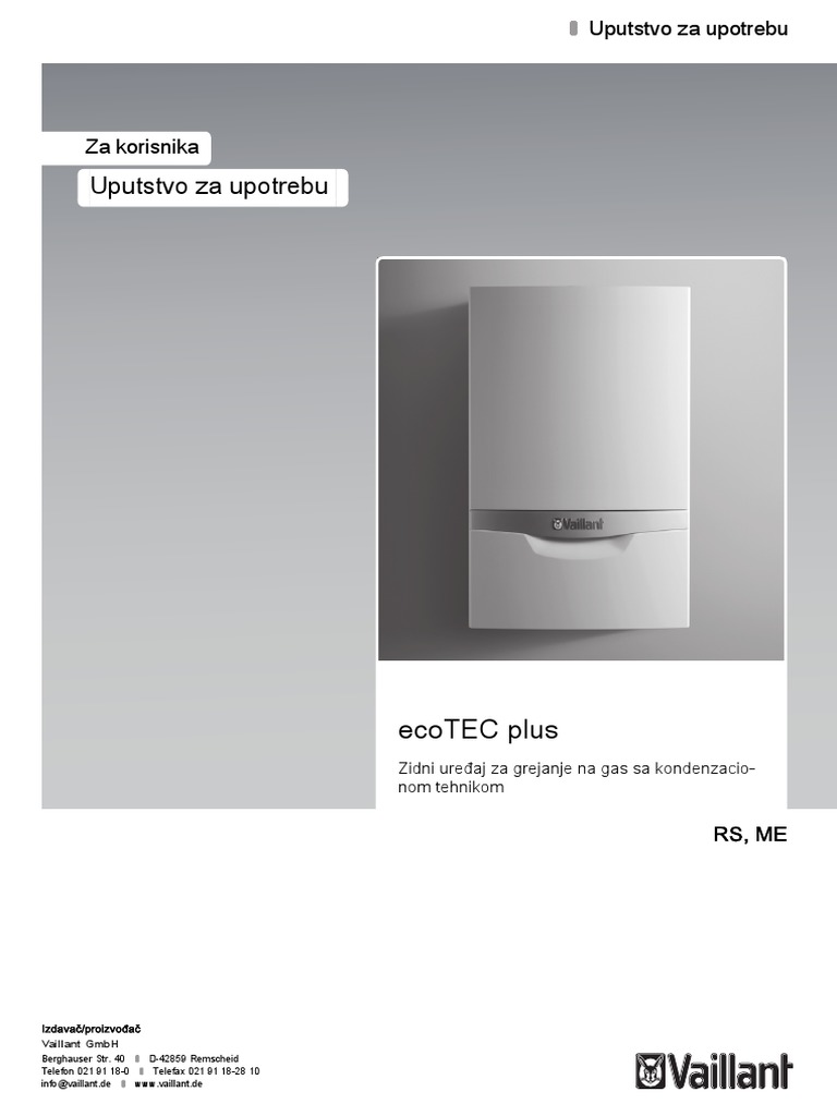 Upute Rukovanje Ecotec Plus 5 220171 | PDF