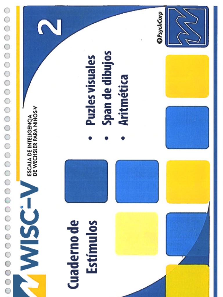 Cuaderno de Estimulos 2 Wisc V | PDF