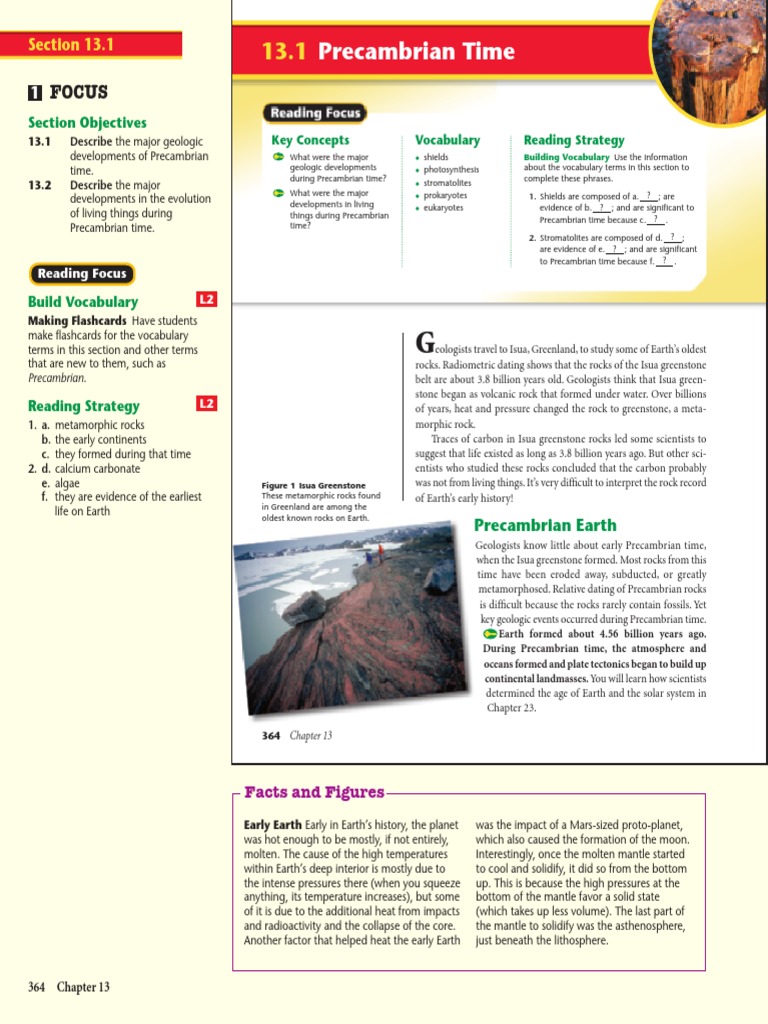 13.1 Precambrian Geology | PDF | Earth | Rock (Geology)