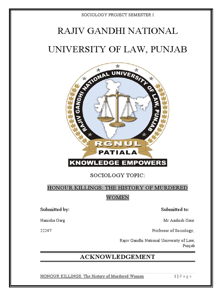 Honour Killings | PDF | Adultery | Justice