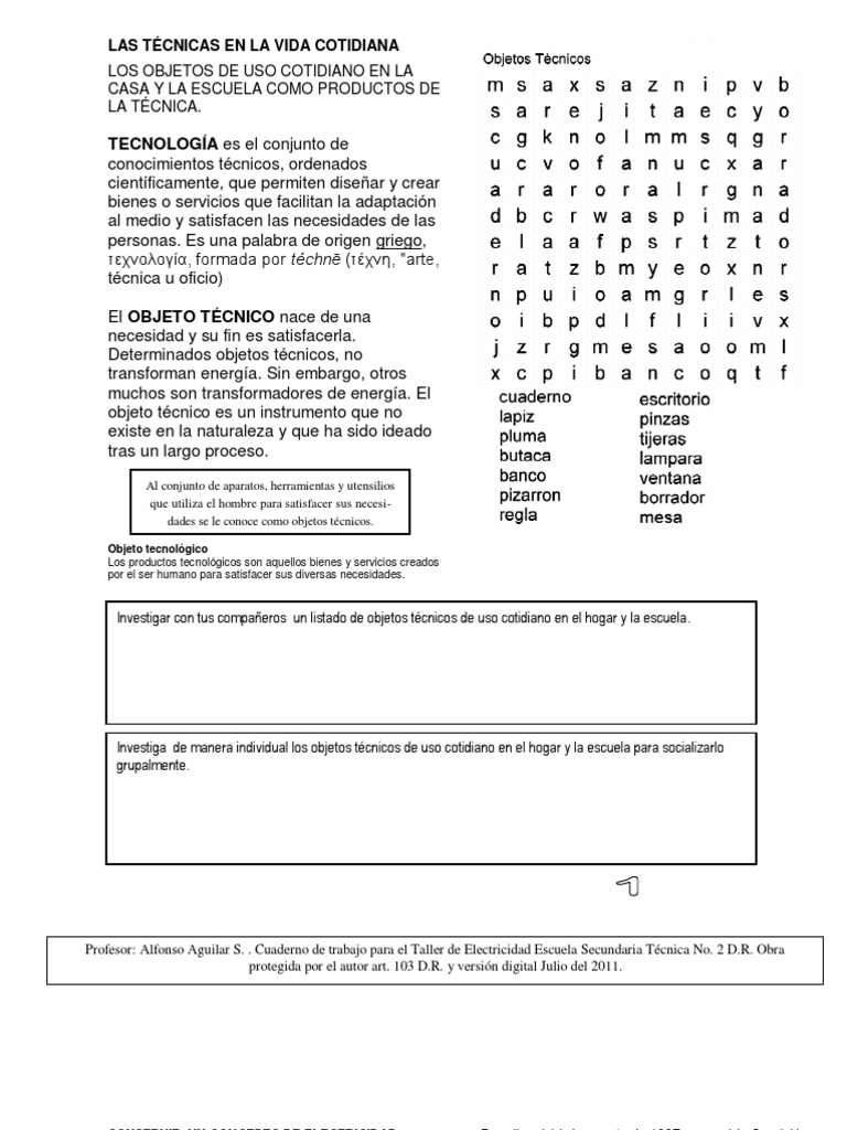 Cuaderno de Trabajo Electricidad Sec Tecnicas | PDF | Electricidad ...