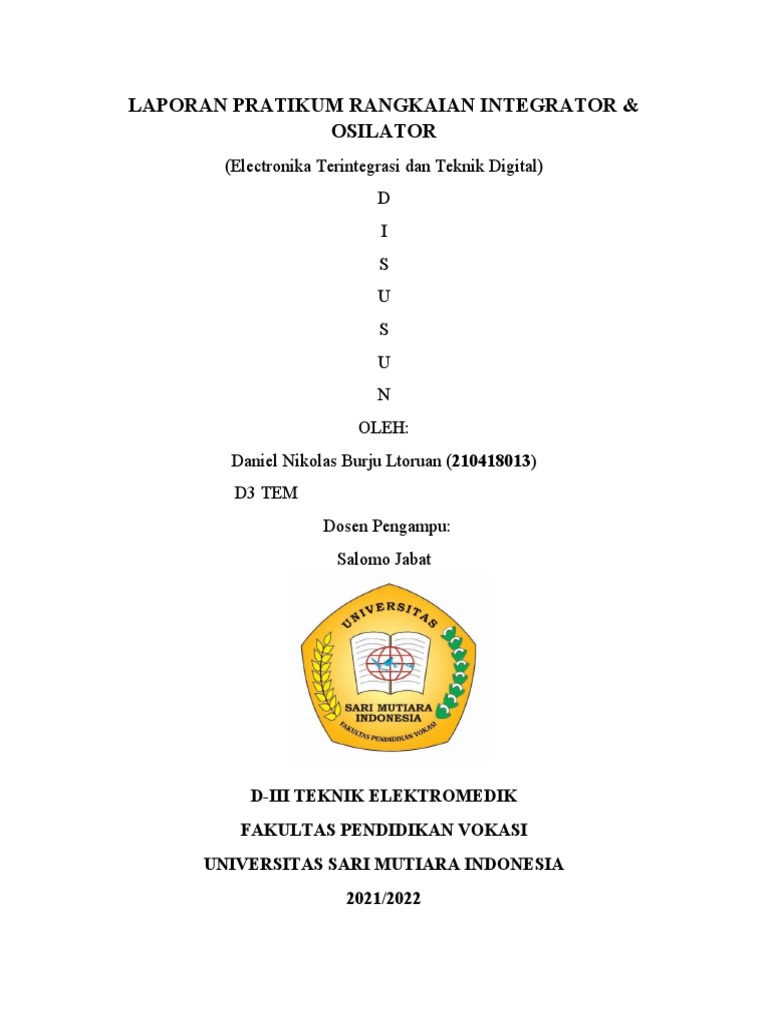 Rangkaian Integrator dan Osilator Elektronik | PDF