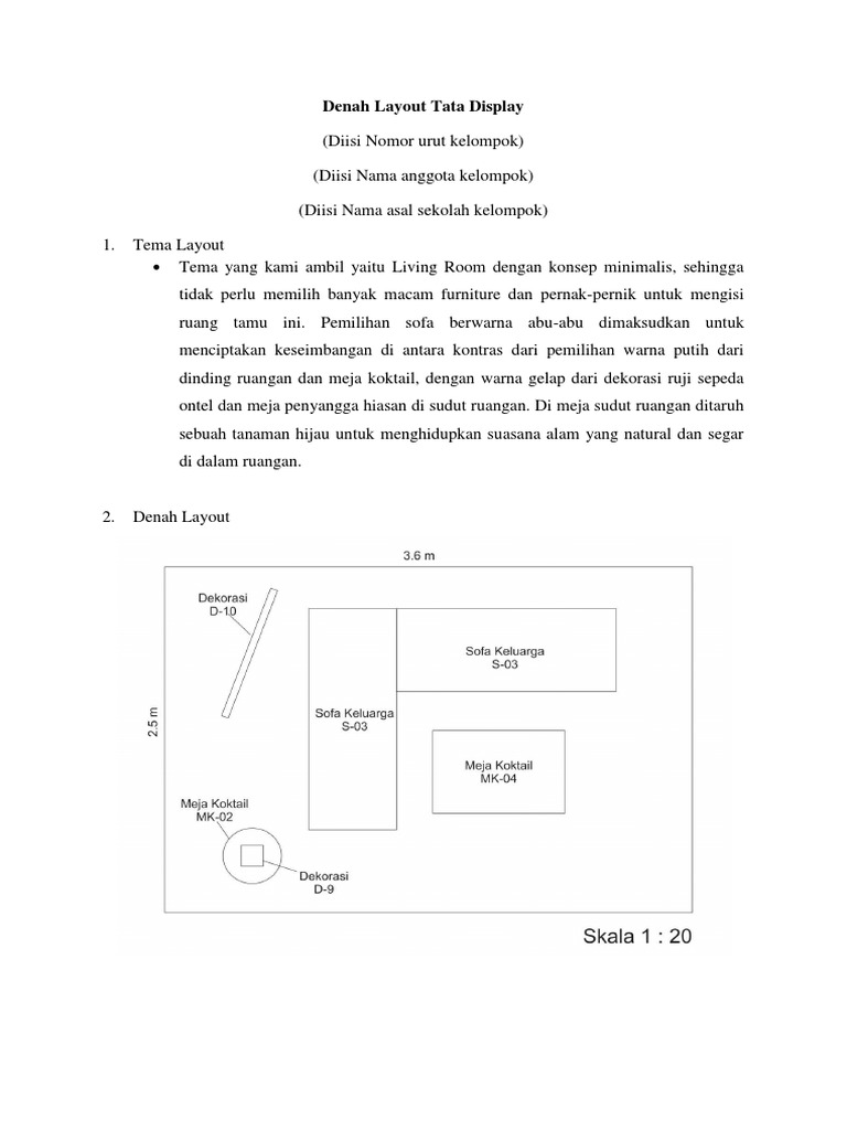 Contoh Denah Layout Tata Display | PDF
