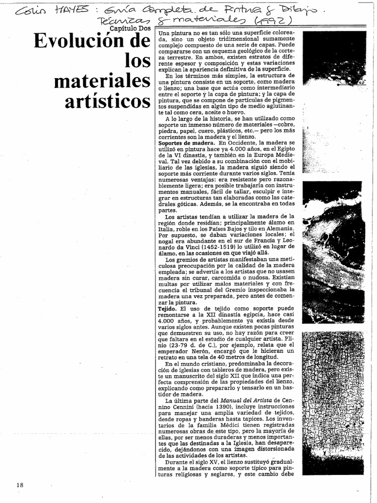 Colin Hayes Evolucio N Materiales Arti Sticos | PDF