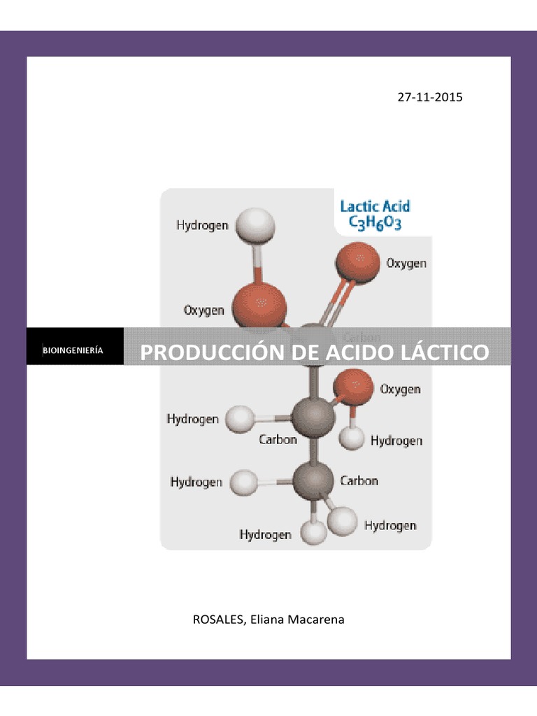 3 - Ácido Láctico 2015 | PDF | Ácido láctico | Fermentación