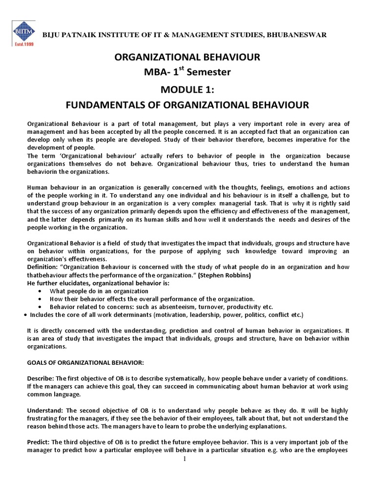 Organizational Behaviour | PDF | Cost Of Living | Organizational Behavior