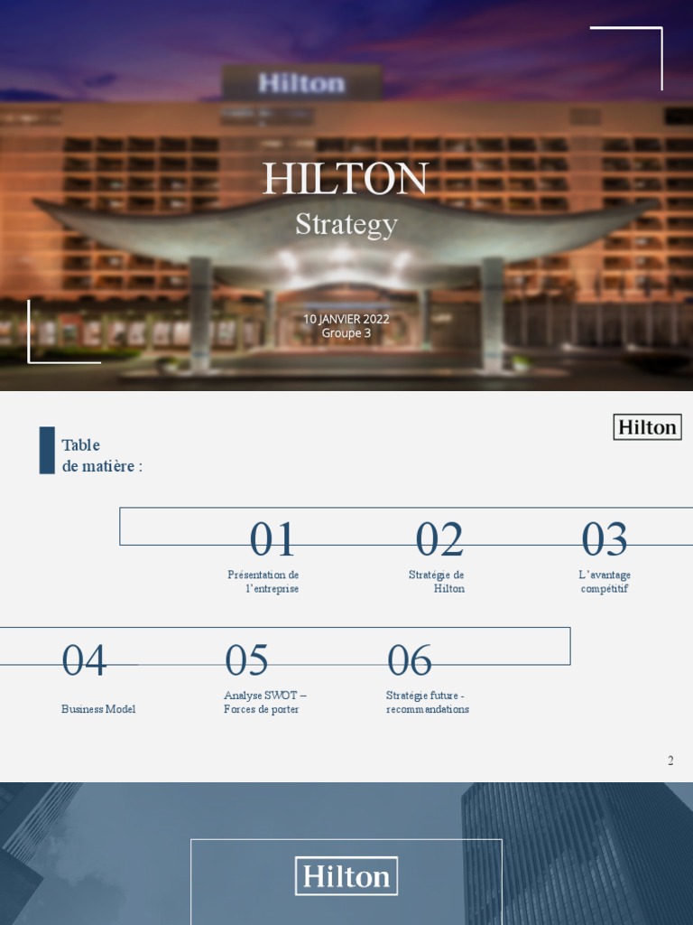 Stratégie et Avantage Compétitif de Hilton | PDF | Hôtel | Sodles