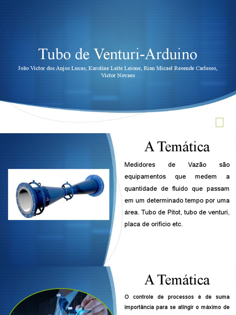 Projeto-Tubo de Venturi-Arduino. | PDF | Pressão | Medição de pressão