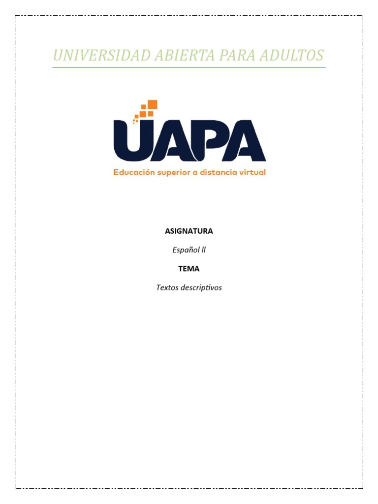 Textos Descriptivos. | PDF