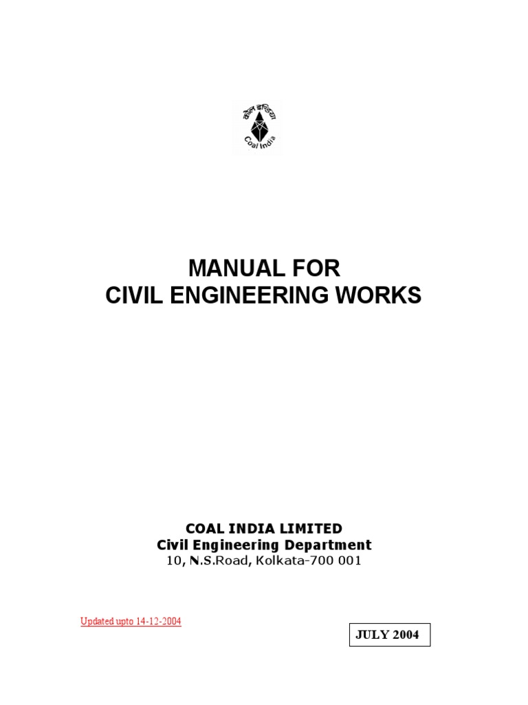 Manual For Civil Engineering Works | PDF | Business