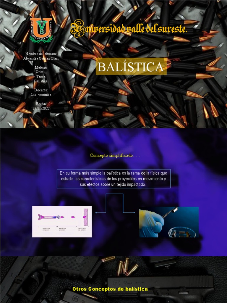 Balistica | PDF | Balística | Proyectiles