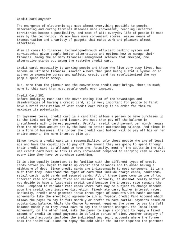 Credit Card Pdf Credit Card Debit Card