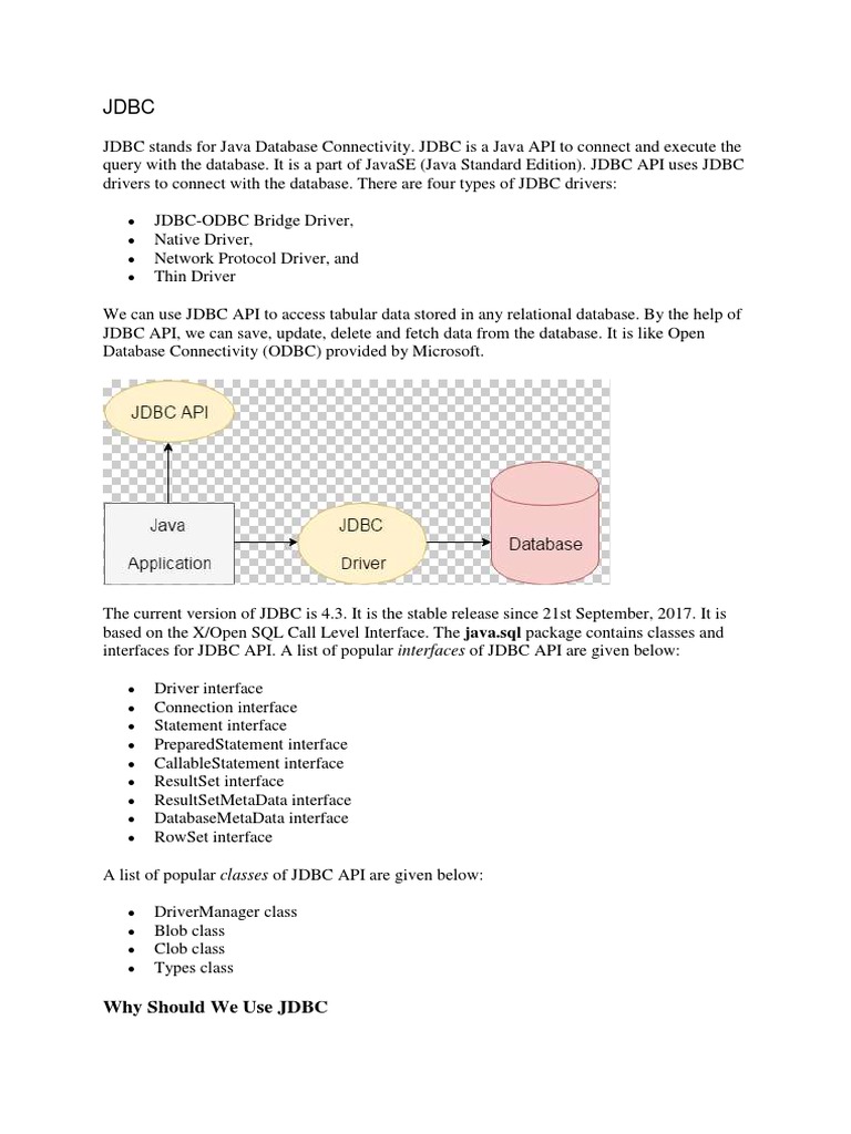 JDBC | Download Free PDF | Databases | Sql