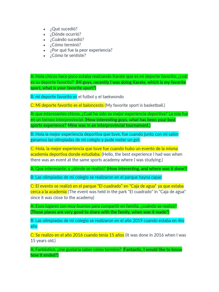 Sport, What Is Your Favorite Sport?) | PDF