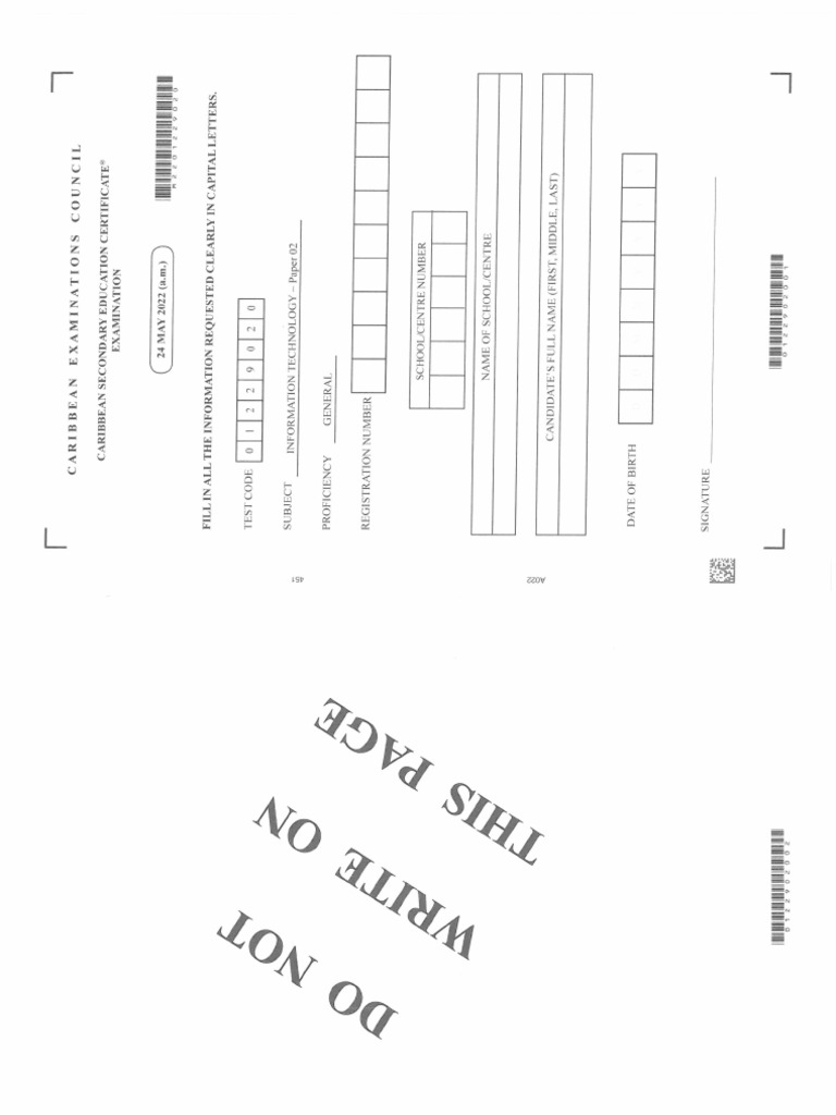 CXC It P2 2022 | PDF