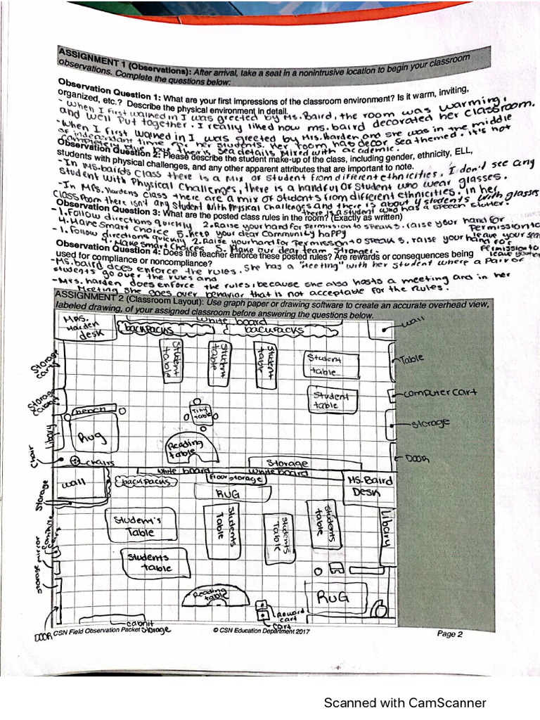 10 Hour Field Observation EDU 203 | PDF