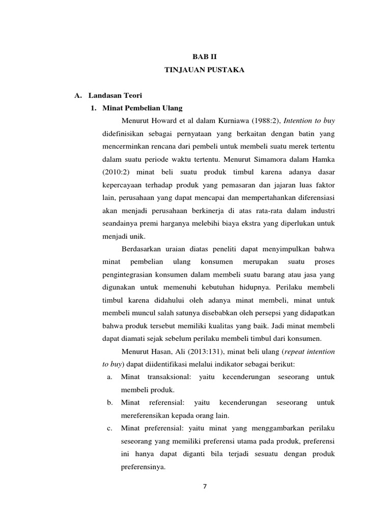 Minat Pembelian Ulang Ali Hasan | PDF