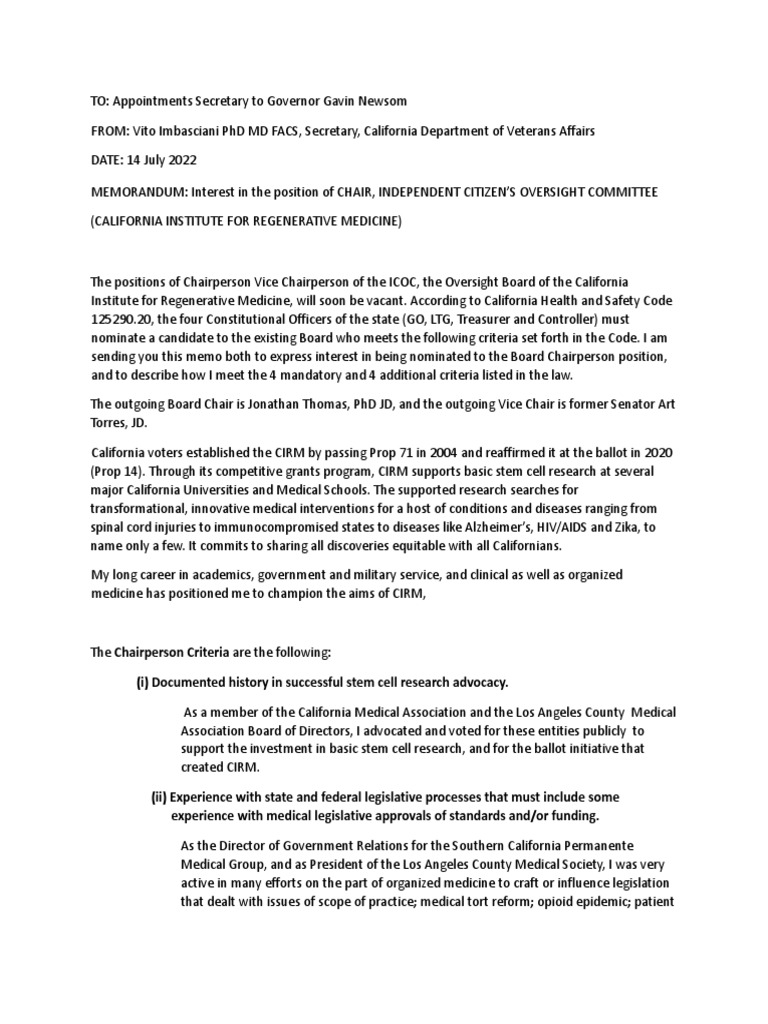 2022-12-07 Vito CIRM Doc Statement of Interest Application | PDF ...