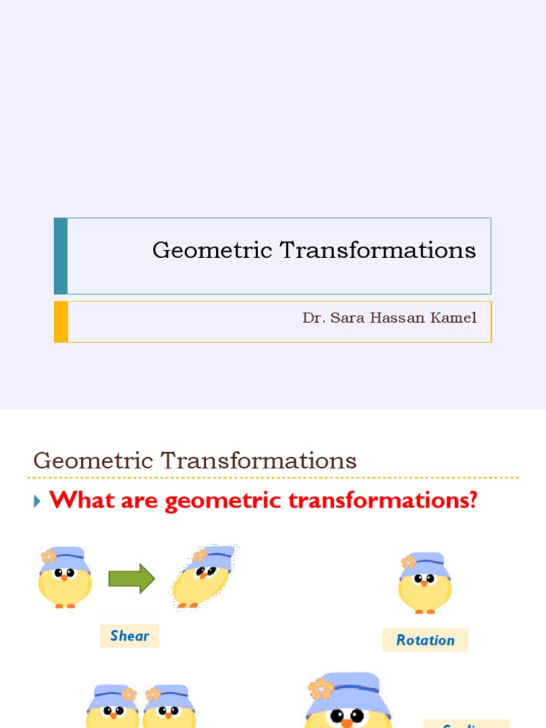 Geometric Transformations, Linear Algebra, Alexandria University | PDF ... Geometric Transformations, Linear Algebra, Alexandria University | PDF ...