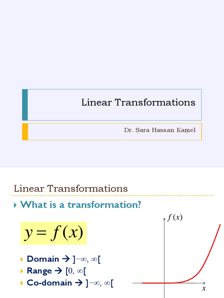 Linear Transformations, Linear Algebra, Alexandria University | PDF ...