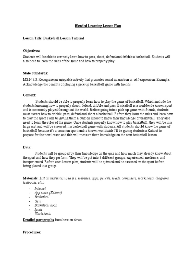 Blended Learning Lesson Plan 2 | PDF | Learning | Teachers