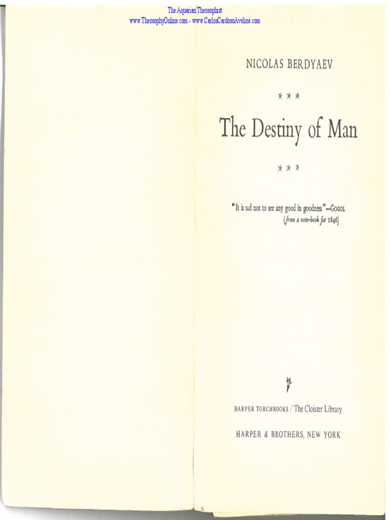 The Destiny of Man | PDF | Monotheism | Metaphysics Of Religion