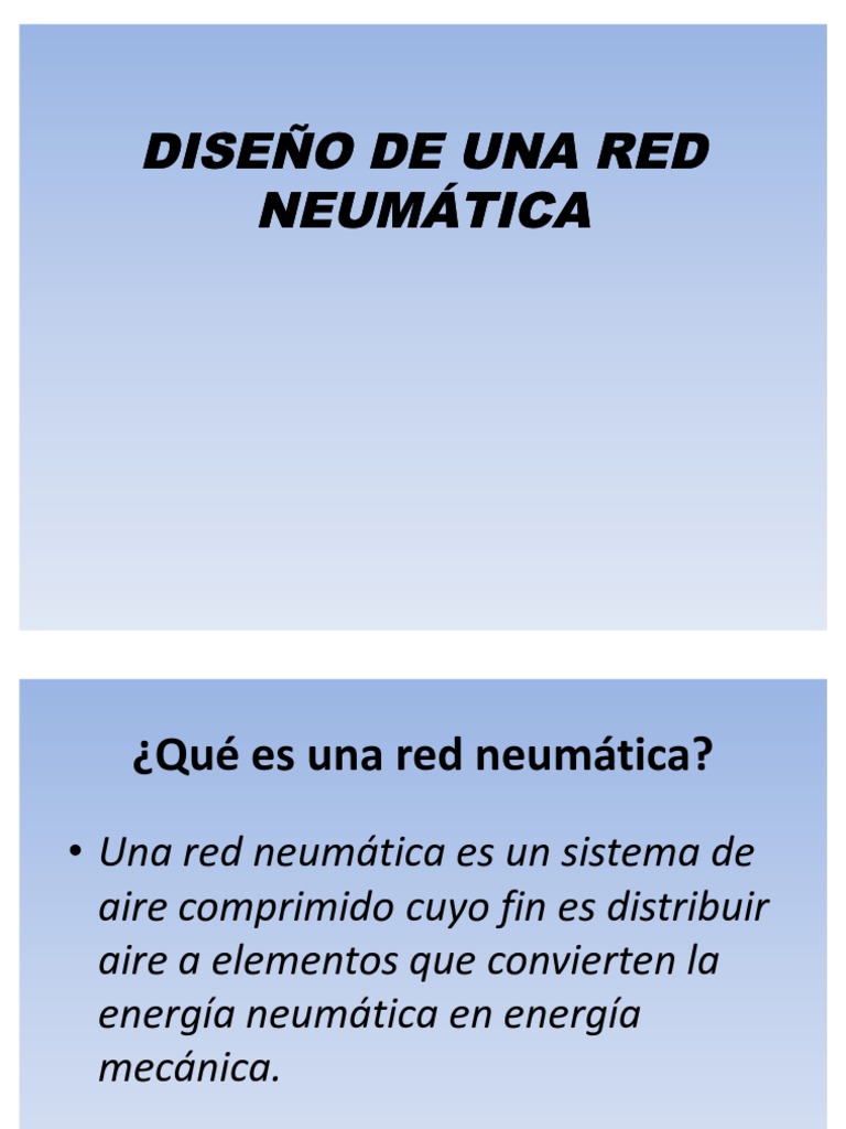 Diseño de Una Red Neumatica 1 | PDF | Neumática | Presión