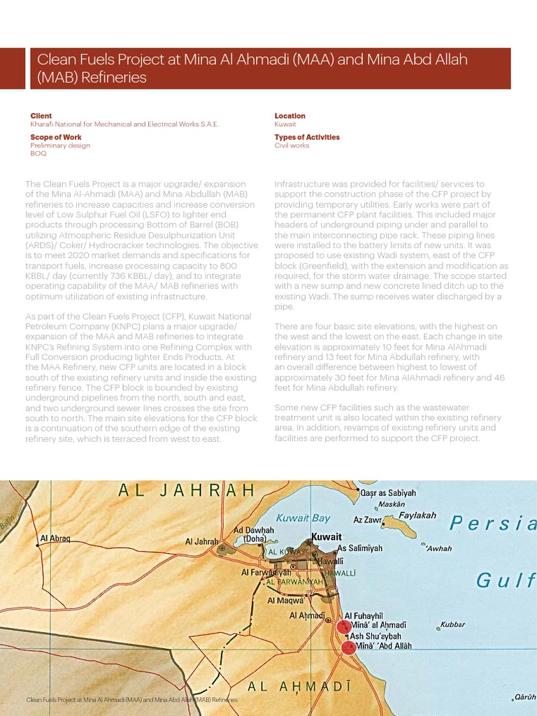 Clean Fuels Project at Mina Al Ahmadi | PDF | Oil Refinery | Fuel Oil