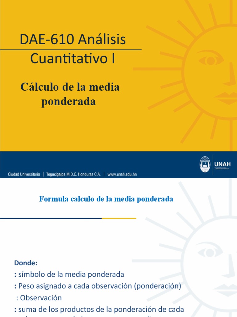 Analisis I, Calculo de La Media Ponderada | PDF | Economias | Business Analisis I, Calculo de La Media Ponderada | PDF | Economias | Business