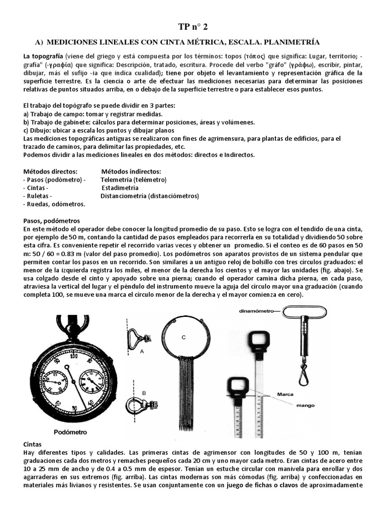 Mediciones Lineaels Con Cinta TP 2 | PDF | Agrimensura | Medición