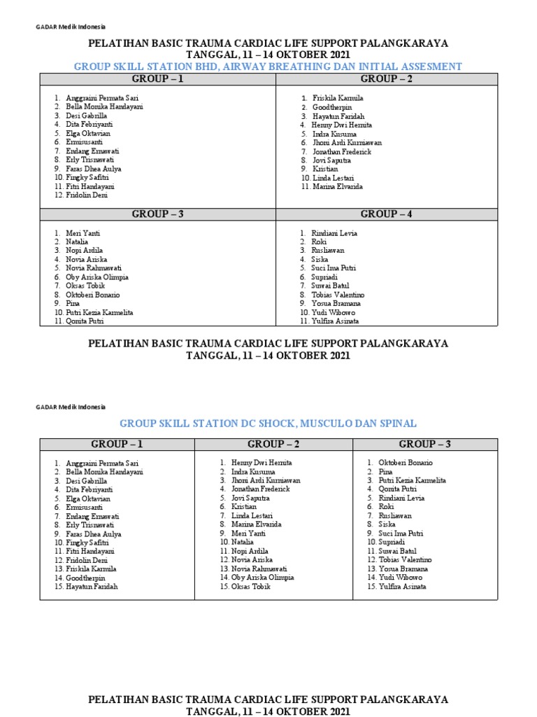 Group Skill Station | PDF