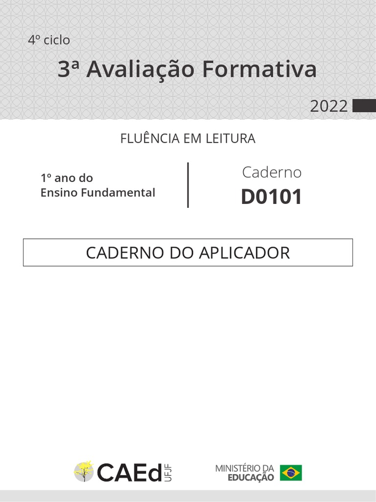Caderno Do Aplicador - Fluencia | Download grátis PDF | Tempo | Matemática