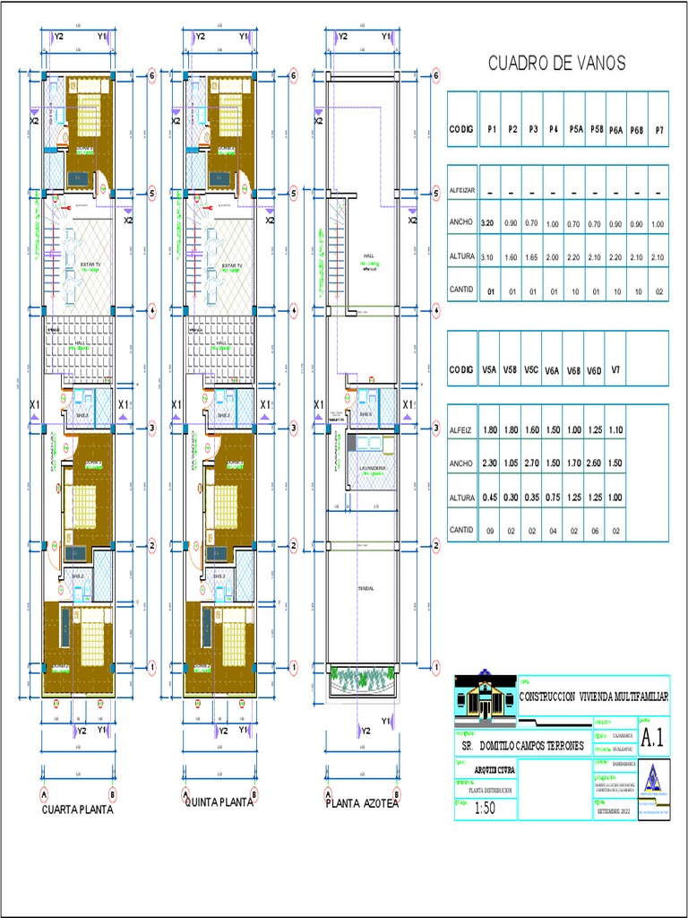 Plano de Arquitectura A1 | PDF