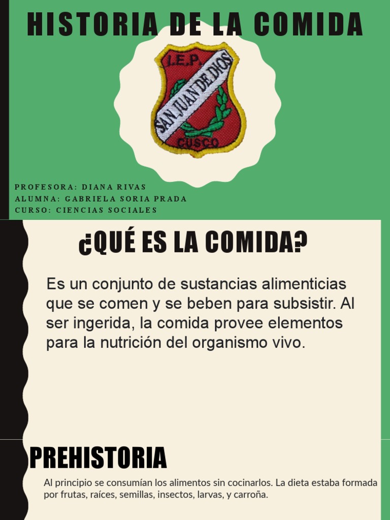 Historia de La Comida | PDF | Carne | Alimentos
