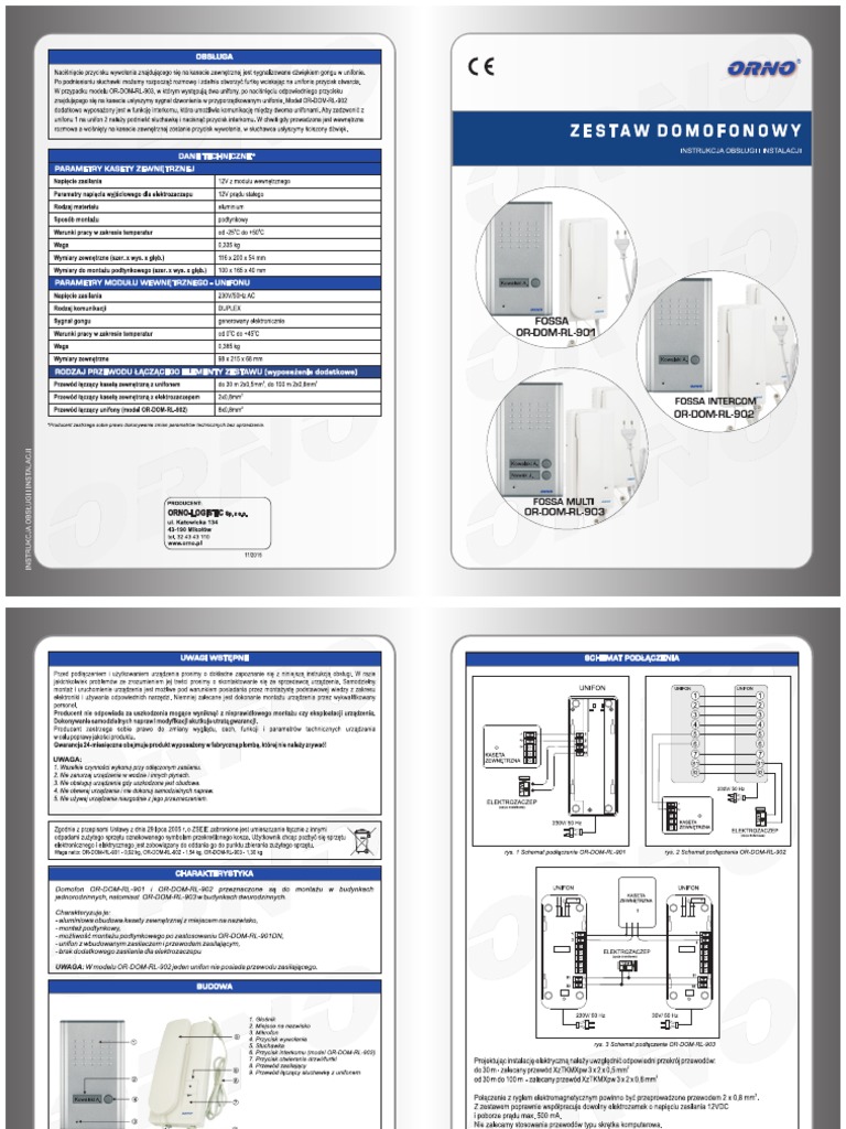 OR-DOM-RL-901, 902, 903 - Manual - PL | PDF