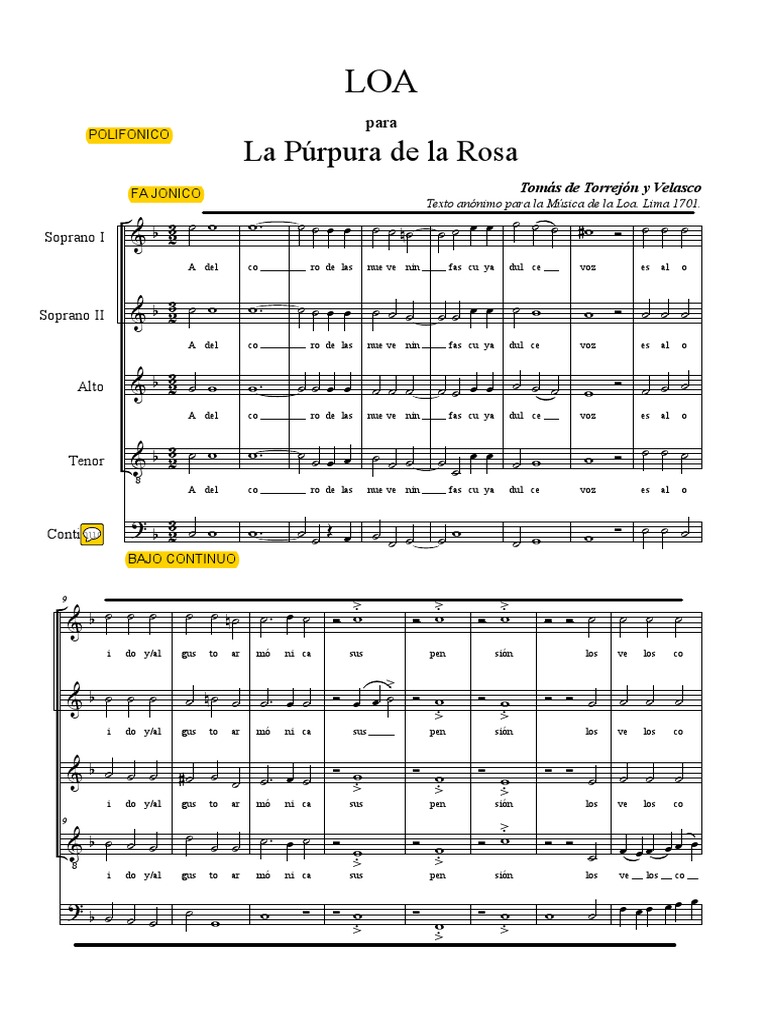Loa Purpura de A Rosa | PDF | Vocal Music | Opera